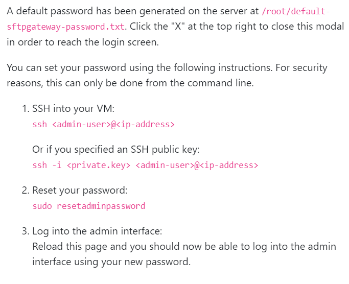 Click Here Link Broken SFTP Gateway Support